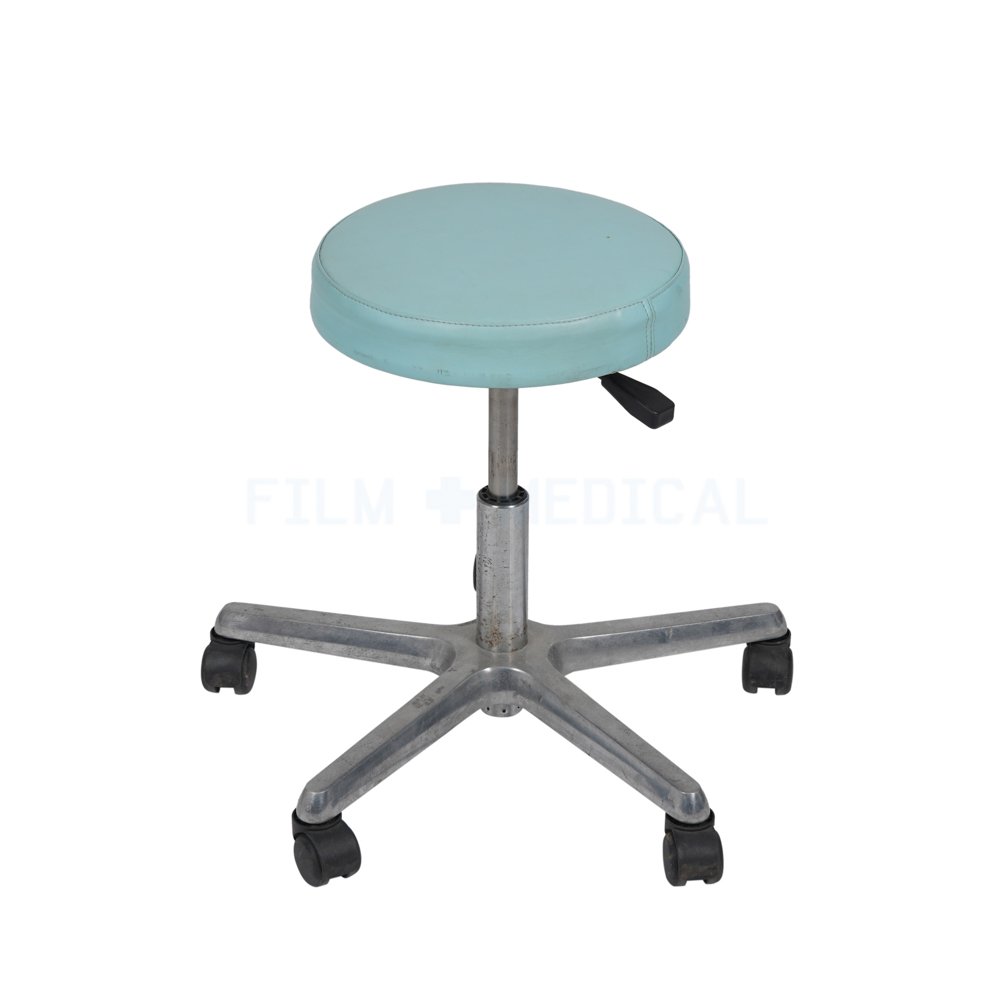 Turquoise Wheeled Stool | FILM MEDICAL